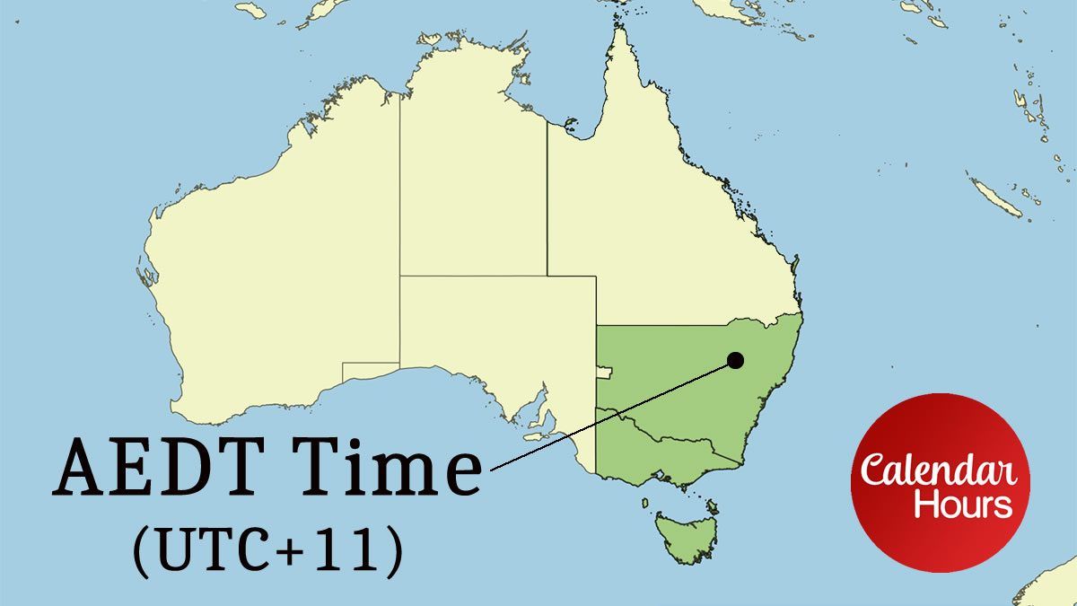 AEDT Time Now Australian Eastern Daylight Time Zone 